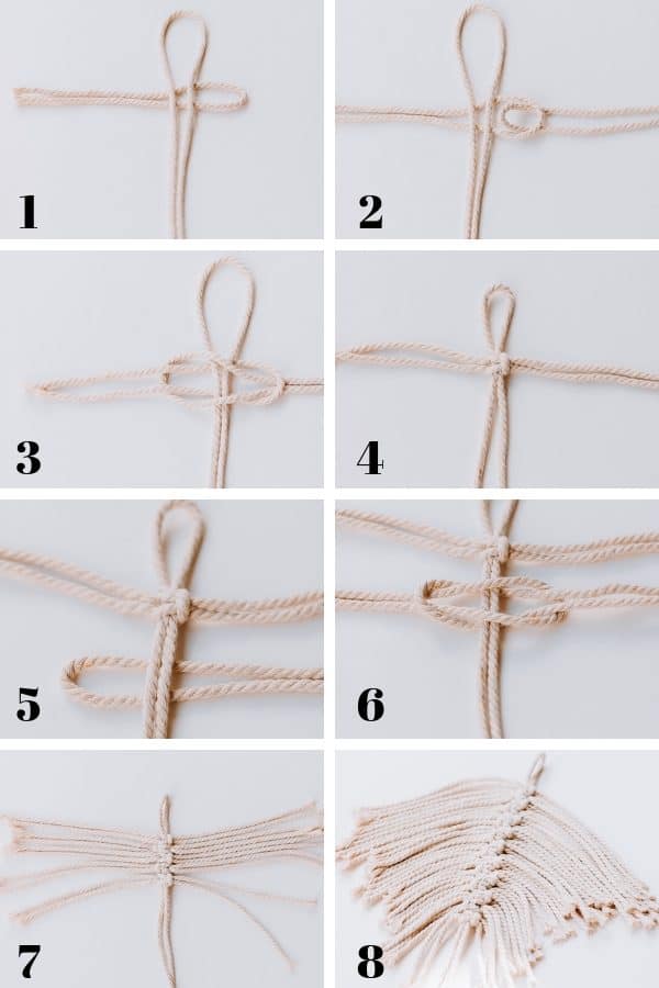 Craft Supplies Tools Embroidery Macrame LEAF Keychain PATTERN Macrame