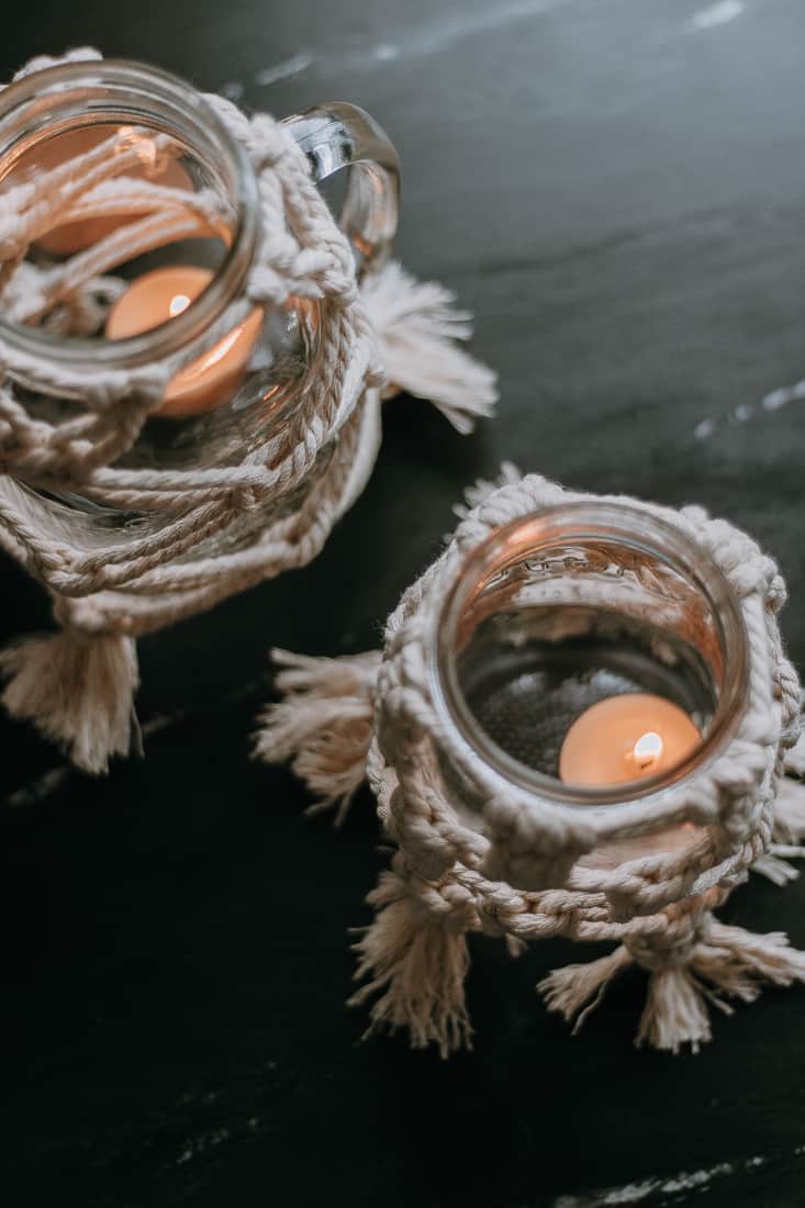 How To Create Pretty Macrame Mason Jars