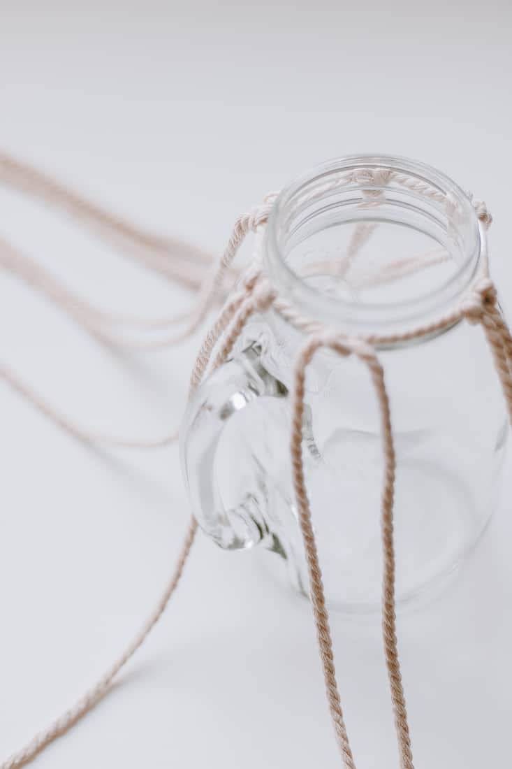 How To Create Pretty Macrame Mason Jars