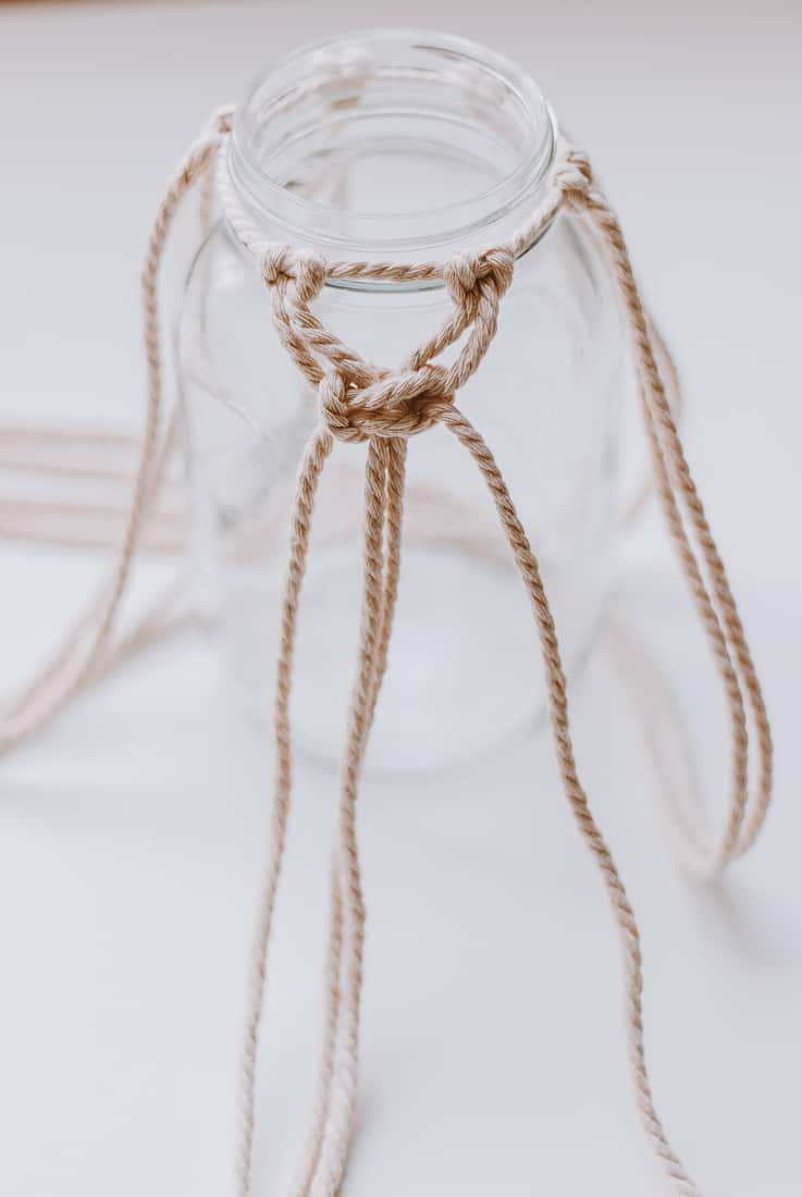 How To Create Pretty Macrame Mason Jars