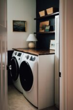 Affordable Wooden DIY Laundry Room Countertop