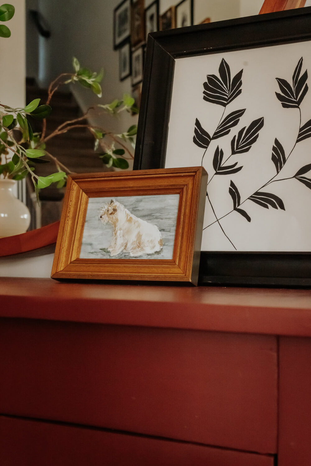 Our New Entryway Cabinet: The Unexpected Red Theory
