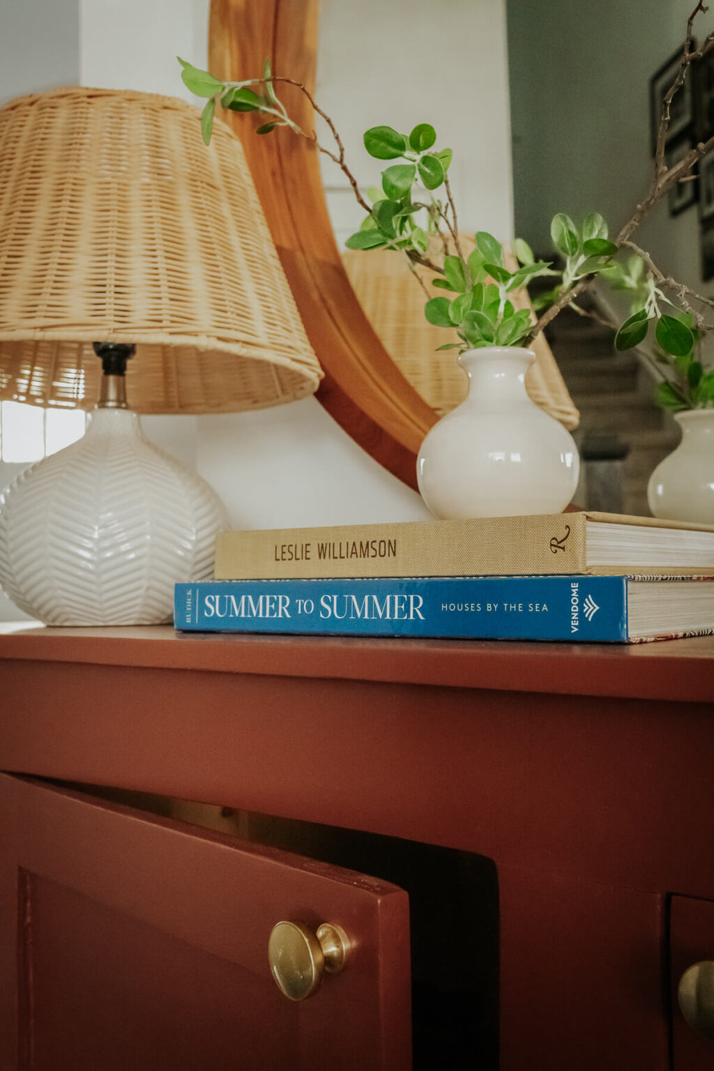 Our New Entryway Cabinet: The Unexpected Red Theory