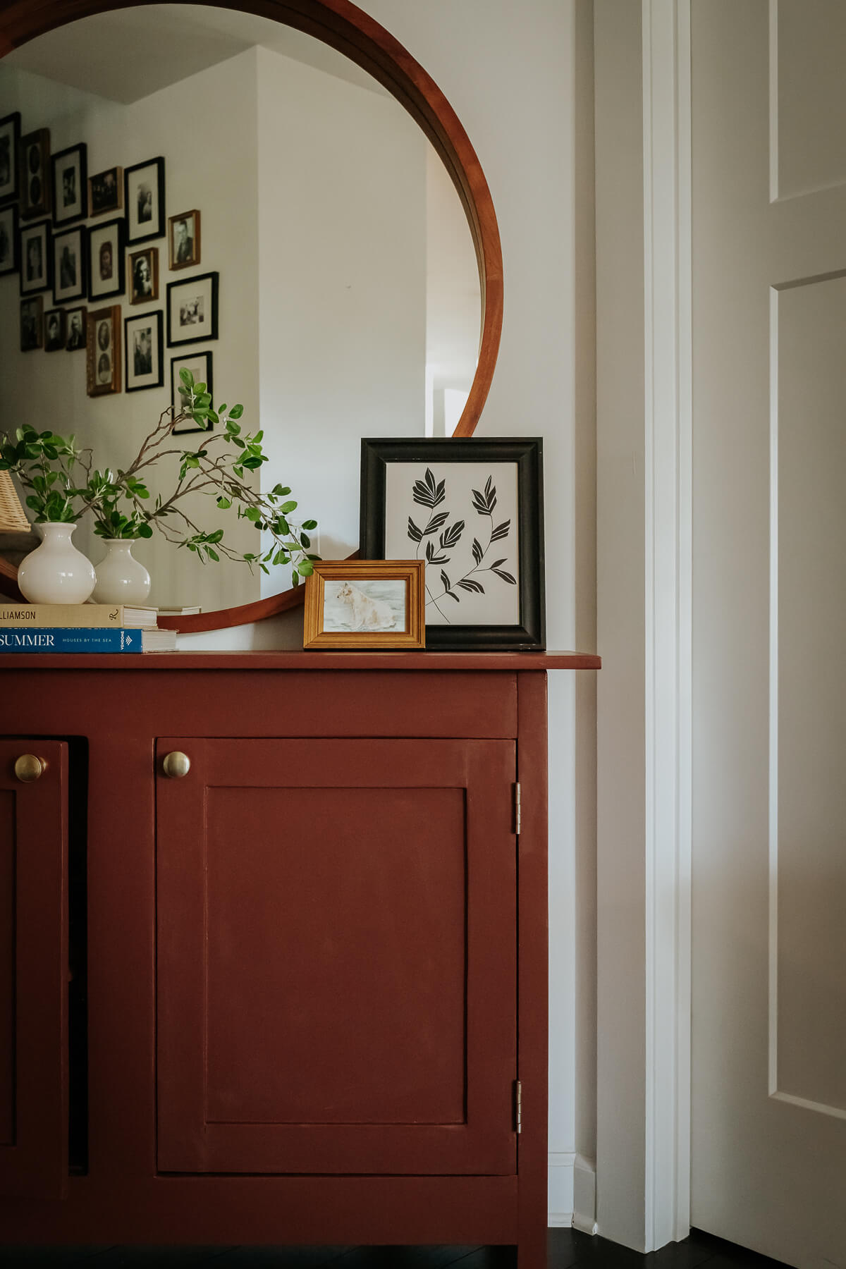 Our New Entryway Cabinet: The Unexpected Red Theory
