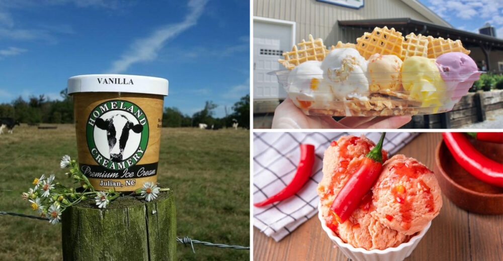 13 North Carolina Creameries Serving Up Fresh, Farm-Made Ice Cream Flights