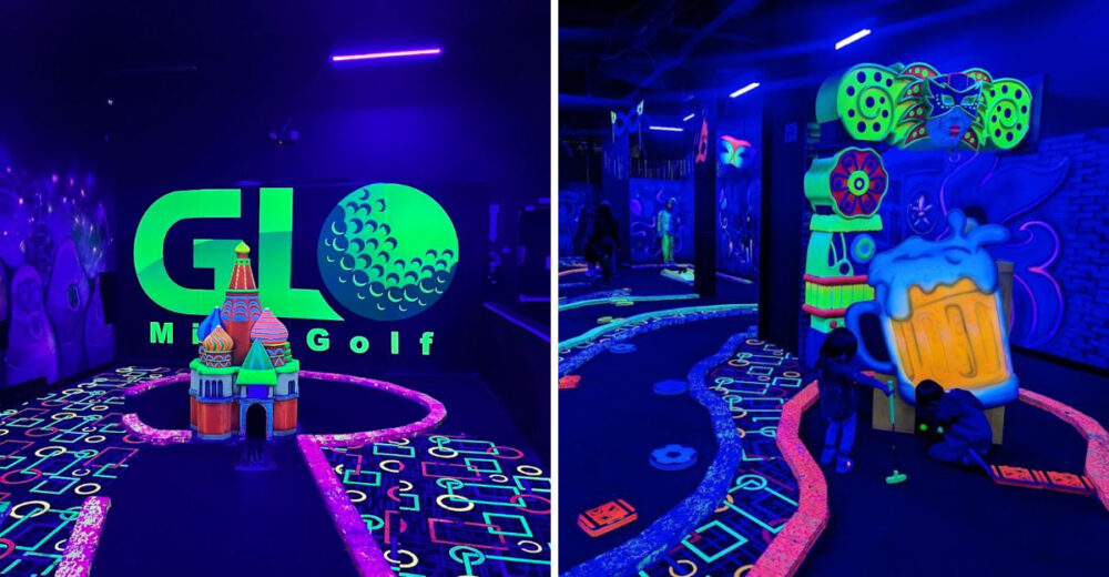 This Glow-In-The-Dark Mini Golf Paradise In Riverside, California Turns ...
