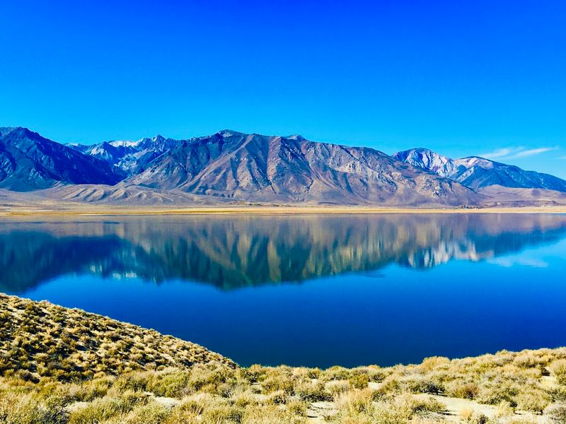 A Remote Central California Lake With Cathedral-Like Stone Columns ...