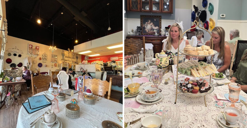 Elegant Tea Service And Charming Vintage Decor Make This Georgia Tea ...